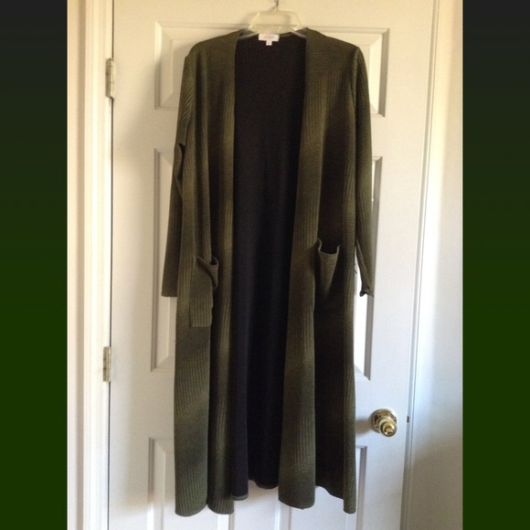 LuLaRoe | Jackets & Coats | Nwt Llr Large Olive Green Textured Sarah ...